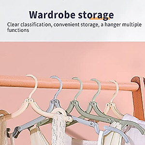 GothaBach 20 Portable Folding Clothes Hangers, Portable Folding Travel Hangers, Clothes Drying Rack for Travel(Multicolor)