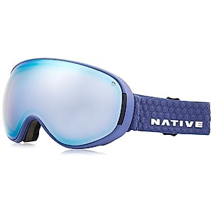 Native Eyewear Denim Drop Zone Ski-Goggles, Snow Turned Rose Blue