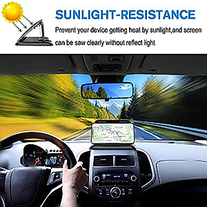 Showvigor Silicone Car Dashboard Phone Holder, Non Slip Phone Pad for Car for Various Dashboards,Slip Free Desk Phone Stand for Car, Compatible with iPhone14 Samsung Android Smartphones GPS Devices