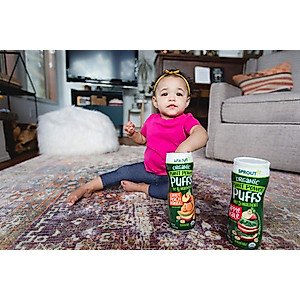 Sprout Organic Baby Food Plant Power Puffs, 1.5 Canister 1.5 Ounce (Pack of 6) Carrot Peach Mango
