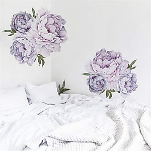 Wall Stickers subshrubby Peony Flower Wall Stickers Home Decoration Living Room Decoration Children's Room Bedroom Decoration