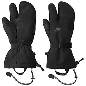 Outdoor Research Men's Highcamp 3-Finger Gloves, Black, Large