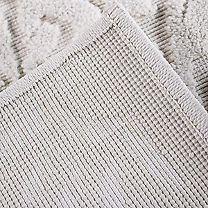 Orian Rugs Boucle Collection 403848 Indoor/Outdoor High-Low Jenna Area Rug 5'2" x 7'6", Natural Ivory, 5 ft 2 in x 7 ft 6