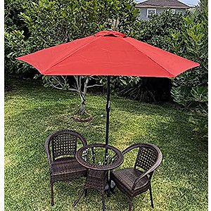 BELLRINO DECOR Replacement BRICK STRONG & THICK Umbrella Canopy for 9ft 6 Ribs BRICK (Canopy Only)