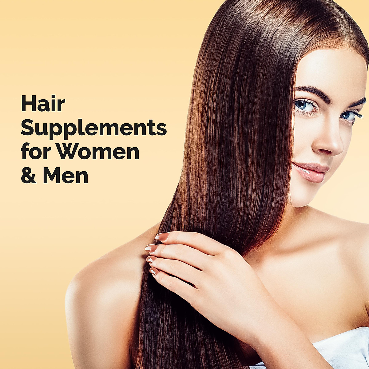 Ultrax Labs Hair Growth Supplements with Solubilized Keratin for Visibly Thicker and Stronger Hair, 23 Hair Vitamins, Science Backed Hair Growth Product - 1 Month Supply