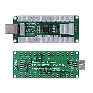 SJ@JX Arcade Game Controller USB Encoder Board Gamepad LED Microswitch Button Analog Joystick Flying Stick for Nintendo Switch PC PS3 Retropie Raspberry Pi