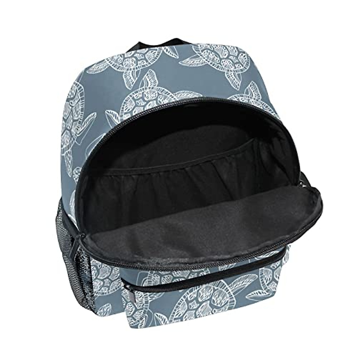 Sletend Toddler Backpack Retro Sea Turtles Waterproof With Name Tag Mini Backpack Boys/Girls Cute Small Backpack Kindergarten Pre School Bags (S)