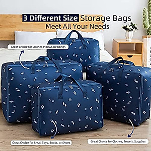 JXCOOP Storage Bags,Heavy Duty Moving Bags with 3 Different Sizes Packing Totes for Storage,Moving Supplies Bins and Sturdy Camping Bag, Space Saver Bag,Organizer Bag for Clothes,Toy,Blanket,Quilt