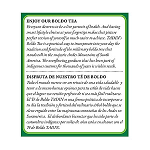 Tadin Boldo Herbal Tea. Caffeine Free. 24 Tea Bags. 1.18 oz. Pack of 3