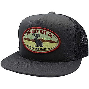 Red Dirt Hat Company Jackalope Adjustable Snapback Hat (US, Alpha, One Size, Charcoal/Grey)