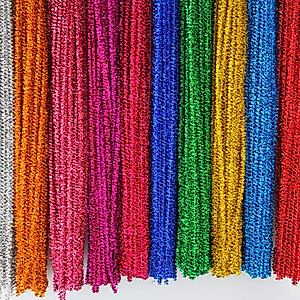 Value Pack 700 Pieces Glitter Assorted Colors Chenille Stems Tomorotec Pipe Cleaners 0.24 x 12 Inch for DIY Art Supplies Hand Craft for Kids, Class and etc.