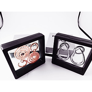 DEWGEM Hoops Dangle Gauges for Women Stainless Steel Ear Gauges Hangers for Ear Tunnels Dangling Ear Plugs 6 Gauges Ear Stretching Kits Size 6G (Silver & Hoops)