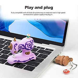 BorlterClamp 32GB USB Flash Drive Cute Cartoon Sewing Machine Model Memory Stick, Gift for Students and Children (Purple)