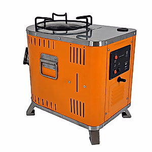 Drifters Portable Thermo-Electric Camp Stove for Wood, Pellet, Charcoal Cooking with Built-In Electricity Generator, 6000 mAH Battery and USB Plugs
