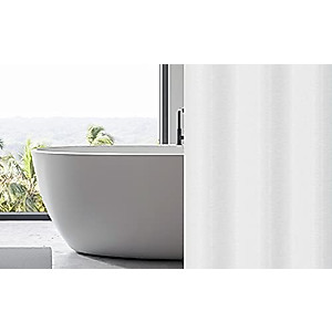 YINENN Frosted Shower Curtain Set with 12 Plastic Shower Hooks, Heavy Duty PEVA Waterproof 72Wx 72H Shower Curtain Liner for Bathroom, No Chemical Smell with Magnets and Rust Proof Metal Grommets