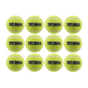 PetSport Tennis Ball Dog Toys | 6 Pack Medium (2.5") Pet Safe Non-Toxic Industrial Strength Felt & Rubber Tuff Balls | Play Fetch, Launch, Chuck or Toss at Dog Park