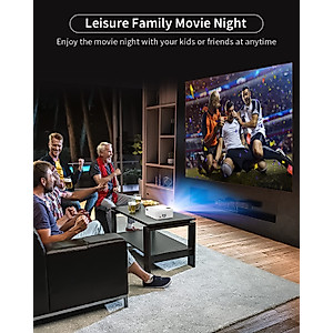 Projector Mini 1080P Supported Portable Projector Home Cinema Movie Projector with VGA, HDMI, TF, AV, USB and Remote Control