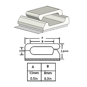 Ruaeoda Ethernet Cable Clips, 60 Pack 8mm Self-Adhesive Wire Clips, Cord Clamp Cable Management for Cat6 Cat5 and Cat7 Flat Ethernet Cable(White)