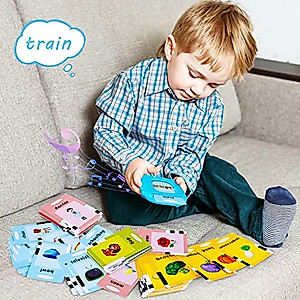 Talking Flash Cards,Kids Toddler Flash Cards with 224 Sight Words,Montessori Toys,Autism Sensory Toys,Speech Therapy Toys,Learning Educational Toys Gifts for Age 1 2 3 4 5 Years Old Boys and Girls