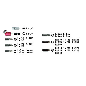 Kwb Bit-Set Bitbox with Bit Holder - 32 Pieces Incl. 44652 Inch Hexagonal Shank According to ISO 1173 and C 44626 Form