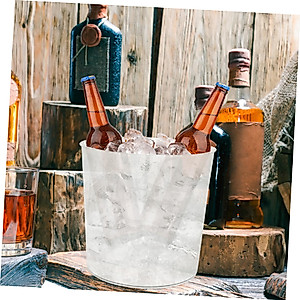 FUOYLOO Beer Cooler Whiskey Cooler 4pcs Ice Bucket Bottle Bucket Plastic Student Small Ice Buckets Beer Coolers
