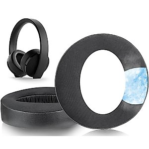 SOULWIT Replacement Earpads for Sony New Gold Wireless PlayStation PS4 (2018 Version) Headset, Ear Pads Cushions with High-Density Foam (CUHYA-0080 CG Black)