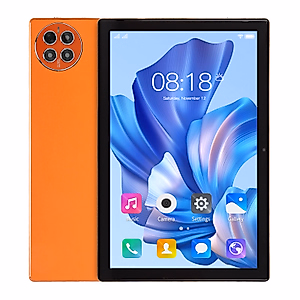 10in Smart Tablet, Octa Core Processor, 1920x1200 IPS Screen, 12GB RAM 256GB ROM, Dual Cameras and Speakers, Long Battery Life (Orange)