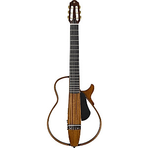Yamaha SLG200N NW Nylon String Classical Silent Guitar with Hard Gig Bag, Natural