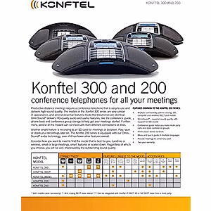 Konftel 300Wx Wireless Conference Phone w/IP DECT 10 Base Station Belkin PowerStrip and More - Conference Room Bundle