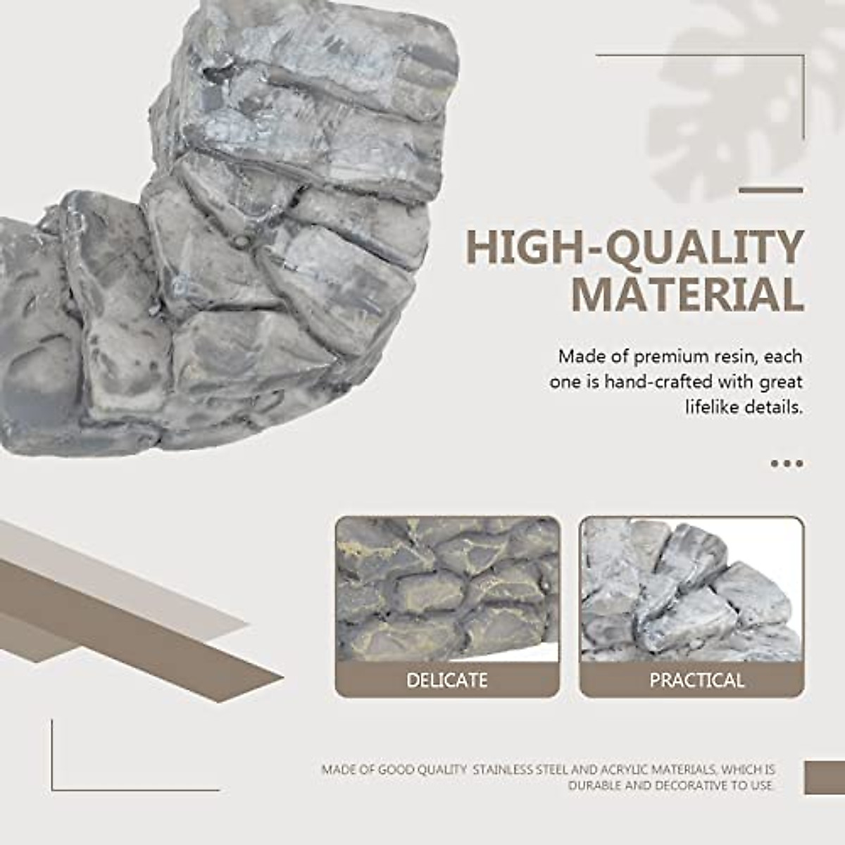 DOITOOL Desk Topper Dining Table Decor 10pcs Resin Stone Step Stair Miniature Rock Stair Ornament Decoration DIY Craft Yard Bonsai Decals Plants Decor Miniature Glass Ornaments