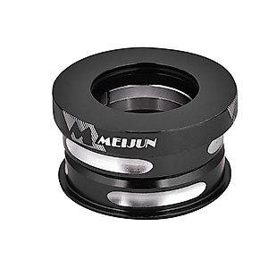 Bike Headset, Aluminum Alloy Solid 44mm Internal Sealed Bearing Headset Accessory for Mountain Bike (Black)