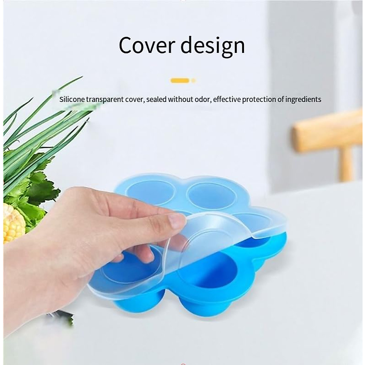 GeRRiT Silicone Egg Bites Molds Air Fryer Egg Mold，Pink Instant Pot Egg Bite Molders Pastel Muffin Cupcake Pan Mold for Cooker Accessories (Green&Blue)