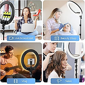 22" Ring Light Selfie Ring Light Kit with 75" Tripod, 6500K Dimmable LED Ring Light, Carrying Bag for Phone, Camera, ipad, YouTube, Facebook, TikTok, Video Recording