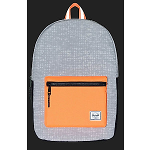 Herschel Supply Co. Settlement Sharkskin Enzyme Ripstop/Black Enzyme Ripstop/Shocking Orange One Size