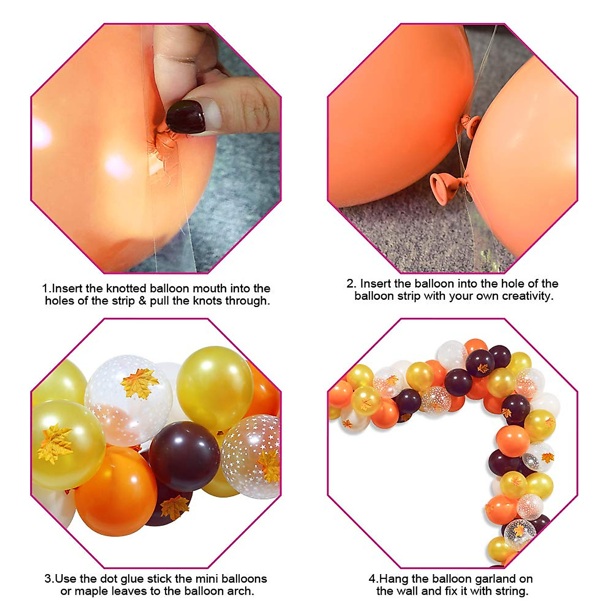 Little Pumpkin Autumn Party Balloons Garland Arch, Autumn Theme Party Balloon Arch Orange Gold Brown Maple Leaves Backdrop For Fall Theme Bridal Shower Thanksgiving Wedding Engagement Birthday Party