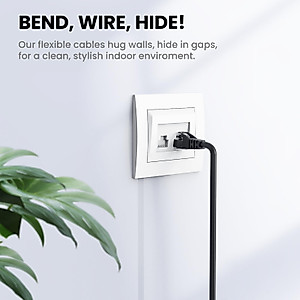 Ultra Clarity Cables Cat 6 Ethernet Cable 6 FT (10 Pack), Cat6 Patch Cable, High Speed 10Gbps 500Mhz Ethernet Cable Network Cord, RJ45 LAN Internet Cable for Computer Modem Router PS4/5 Xbox -Black