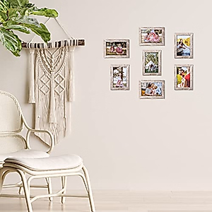 Lyeasw Rustic 4x6 Picture Frame Set of 12, Multi Woodgrain Farmhouse Photo Frames for Wall or Tabletop, Beige