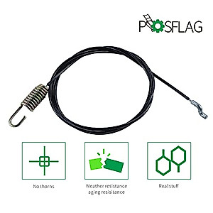 POSFLAG 2 Pack 946-04229B Drive Clutch Cable Replaces 746-04229 Drive Clutch Cable 746-04229, MTD 946-04229, 946 04229B, 746 04229 for Cub Cadet 524SWE, 524WE, 526SWE, 528SWE, 530SWE Snow Throwers