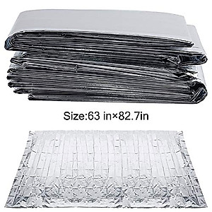 winemana 6 Pack Large High Silver Reflective Mylar Film, 83x 63 in, High Reflectivity, Keep Warm, 100% Environmentally Safe, Perfect for Plant Growth, First Aid, Marathon, Camping, Outdoor Survival