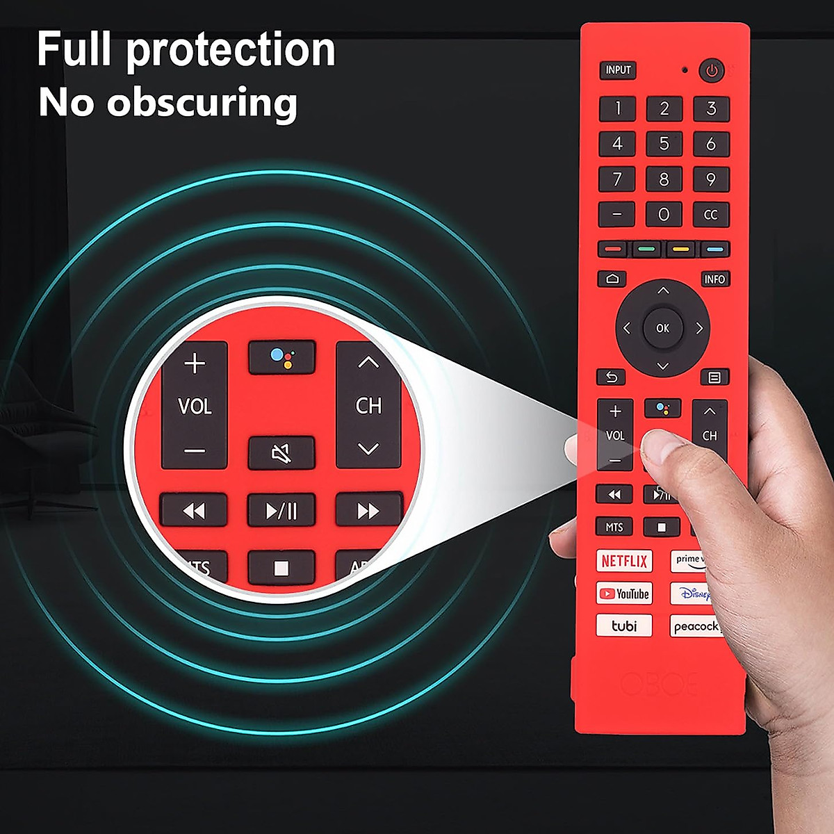 Silicone Cover for Hisense Voice Remote,Hisense ERF3J80H ERF3G80H ERF3F80H Remote Case Cover Hisense 4K UHD Android Smart TV Remote Shockproof Silicone Sleeve with Lanyard(Purple)