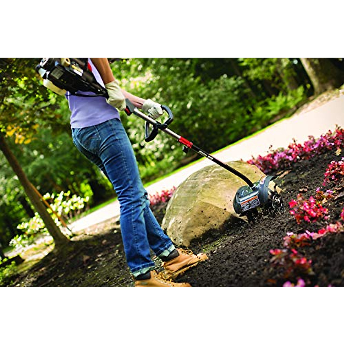 TrimmerPlus Garden Tiller, Cultivator Attachment for Compatible Gas Powered Multi-Use Outdoor Equipment (TPG720)