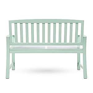 Christopher Knight Home Loja Outdoor Acacia Wood Bench, Light Mint