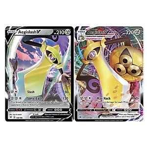 Pokemon Vmax Card Set - Aegislash VMAX 127/185 & Aegislash V 126/185 - Vivid Voltage - Ultra Rare Card Lot