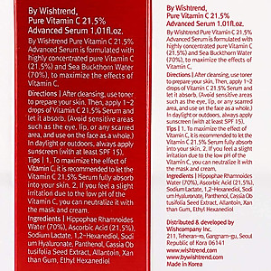 [By Wishtrend] Pure Vitamin C21.5% Advanced Serum 30ml, Clear and Healthier Skin, Korean vitamin c serum