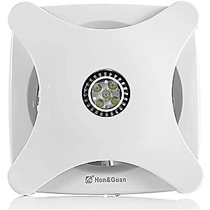DEIGEHJRE 28W Bathroom Ceiling Ventilation Fan, with LED Air Vent Exhaust Bath Toilet