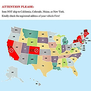 MAYASAF 2.5" Inlet/Outlet Universal Catalytic Converter, w/o O2 Port (EPA Compliant)