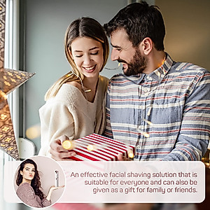 Facial Hair Removal for Women(Newest), Electric Painless Facial Hair Remover, Hair Removal Device for Face, Lip, Chin with 2 x Replacement Heads