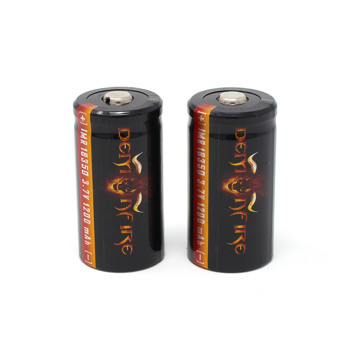 Demonfire IMR 18350 1200mAh 3.7V High Drain LiMn Rechargeable Battery with Button Top (2 Pieces)