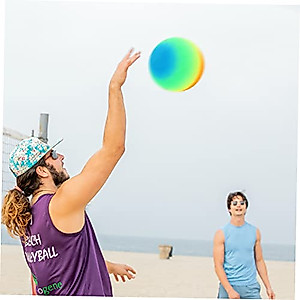 Funny Inflatable Ball Mini Sports Balls Water Balls for Kids Mini Beach Balls Kids Ball Beach Ball for Toddlers Outdoor Rainbow Ball Toy Ball Pat The Ball Child Beach Ball