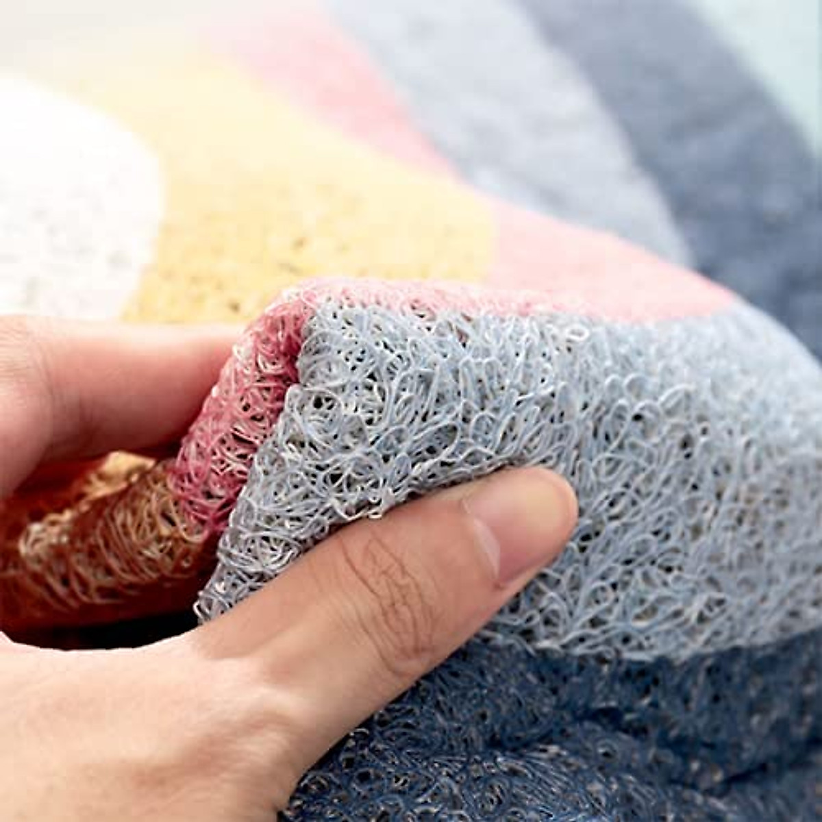 Zeeinx Welcome Door Mat Rainbow Doormat Half Round Area Rug Cute Rainbow Printing Door Mat Outdoor Non Slip Absorbent Floor Mat Entrance Doormat for Patio,Home,Classroom,17.7"x35.4"-Rainbow